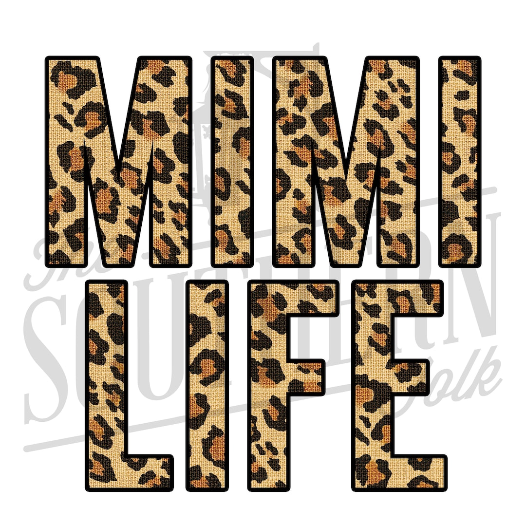 Cheetah Mimi Life PNG File, Sublimation Design, Digital Download ...