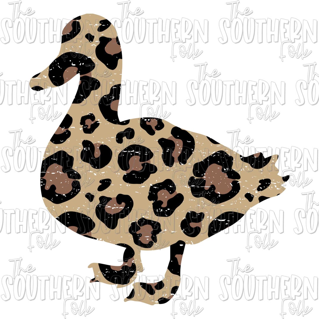 Cheetah Print Duck PNG File, Sublimation Design Download, Digital ...