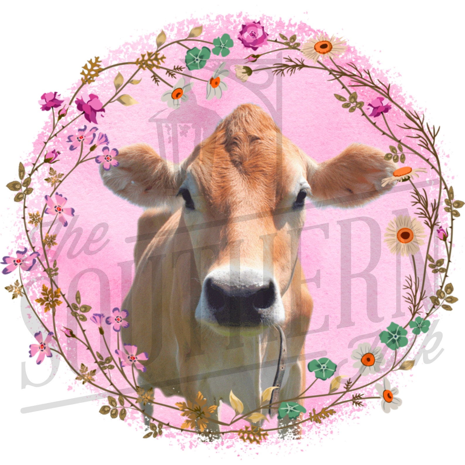 Cow Circle PNG File Sublimation Design Digital Download - Etsy