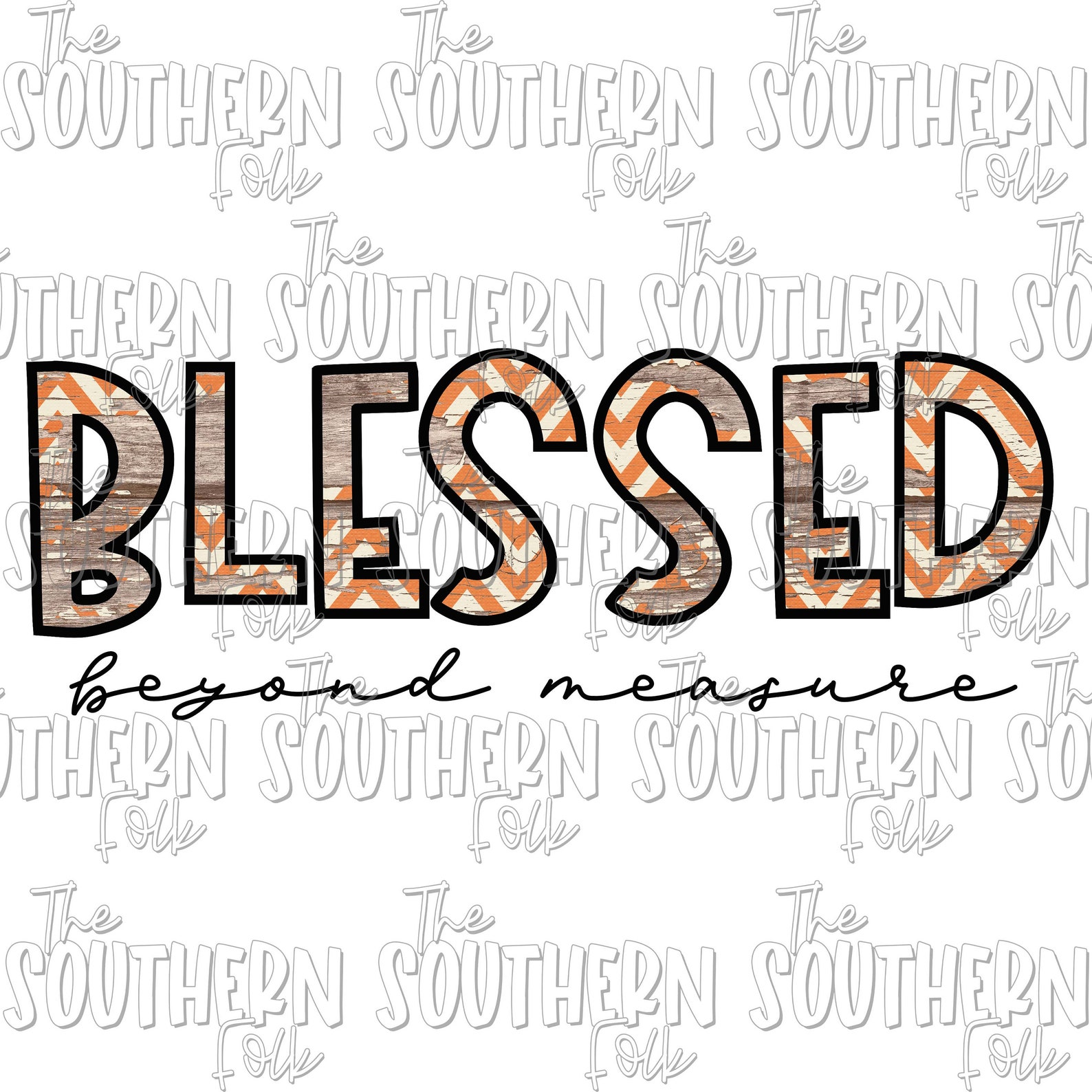 Chevron Blessed Beyond Measure PNG File Sublimation Design - Etsy