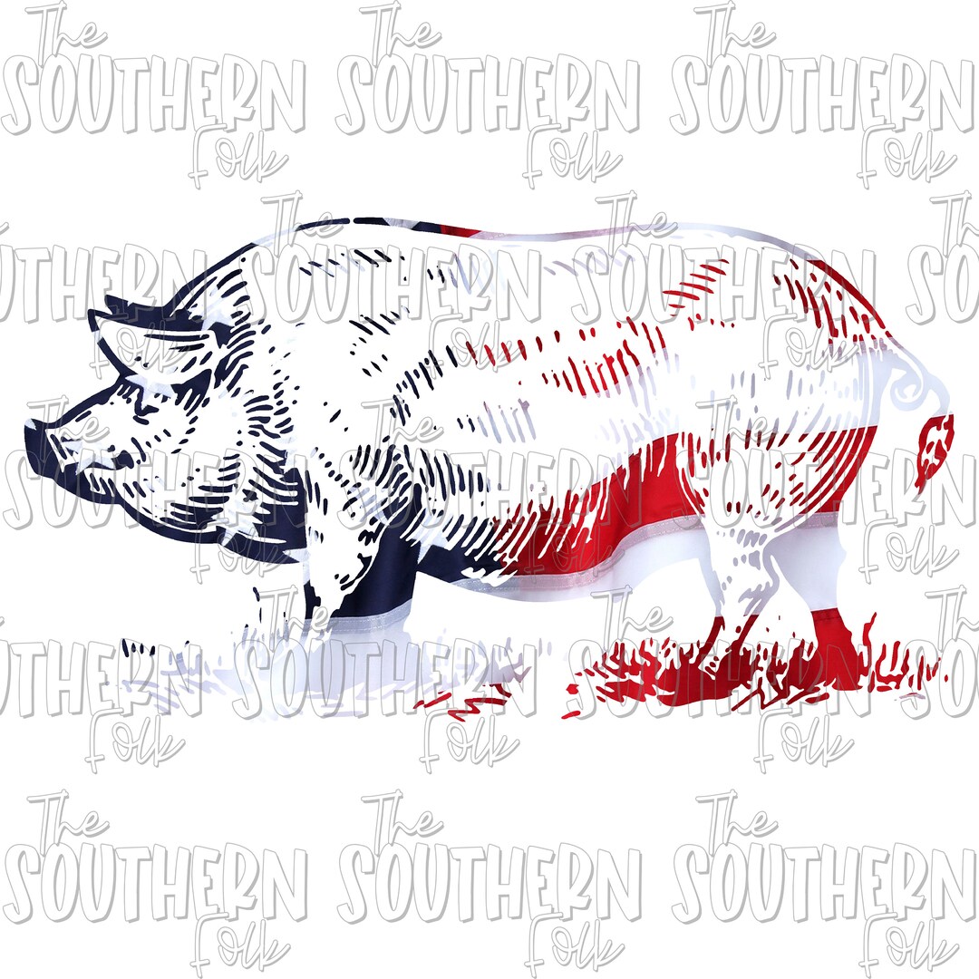 American Flag Pig PNG File, Sublimation Design, Digital Download ...