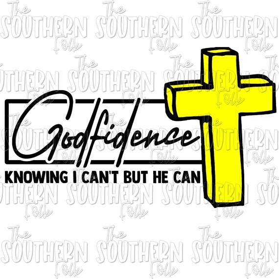 Godfidence Yellow PNG File Sublimation Designs Downloads - Etsy