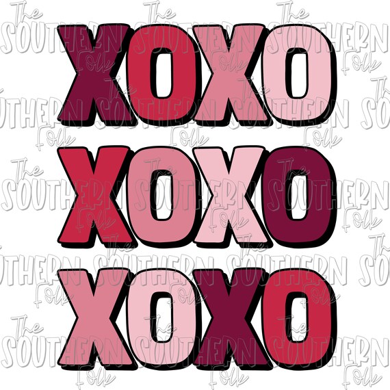 XOXO PNG File for Sublimation Digital Download | Etsy