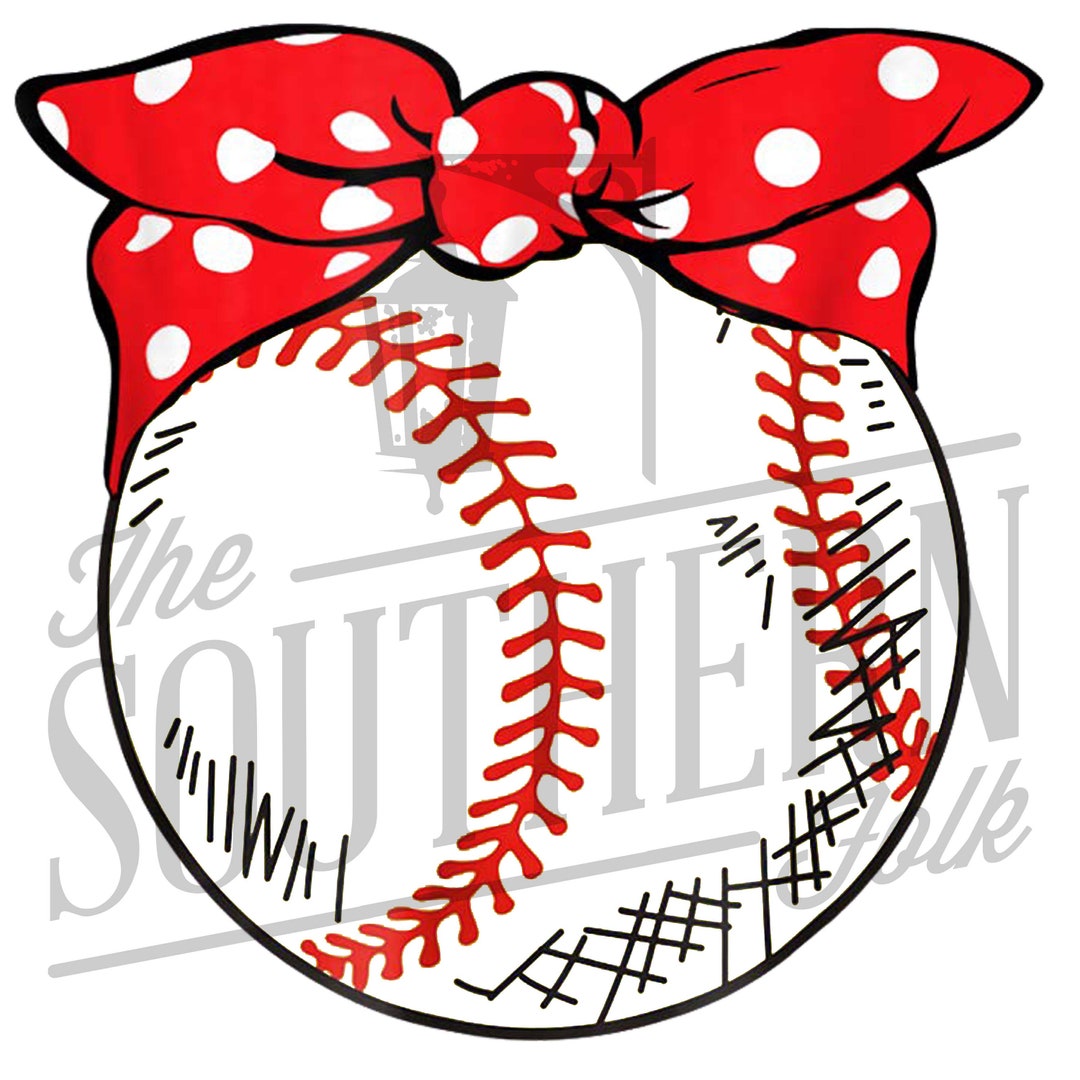 Baseball With Bow PNG File, Sublimation Design, Digital Download ...