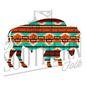 Aztec Buffalo PNG File Sublimation Design Digital Download | Etsy
