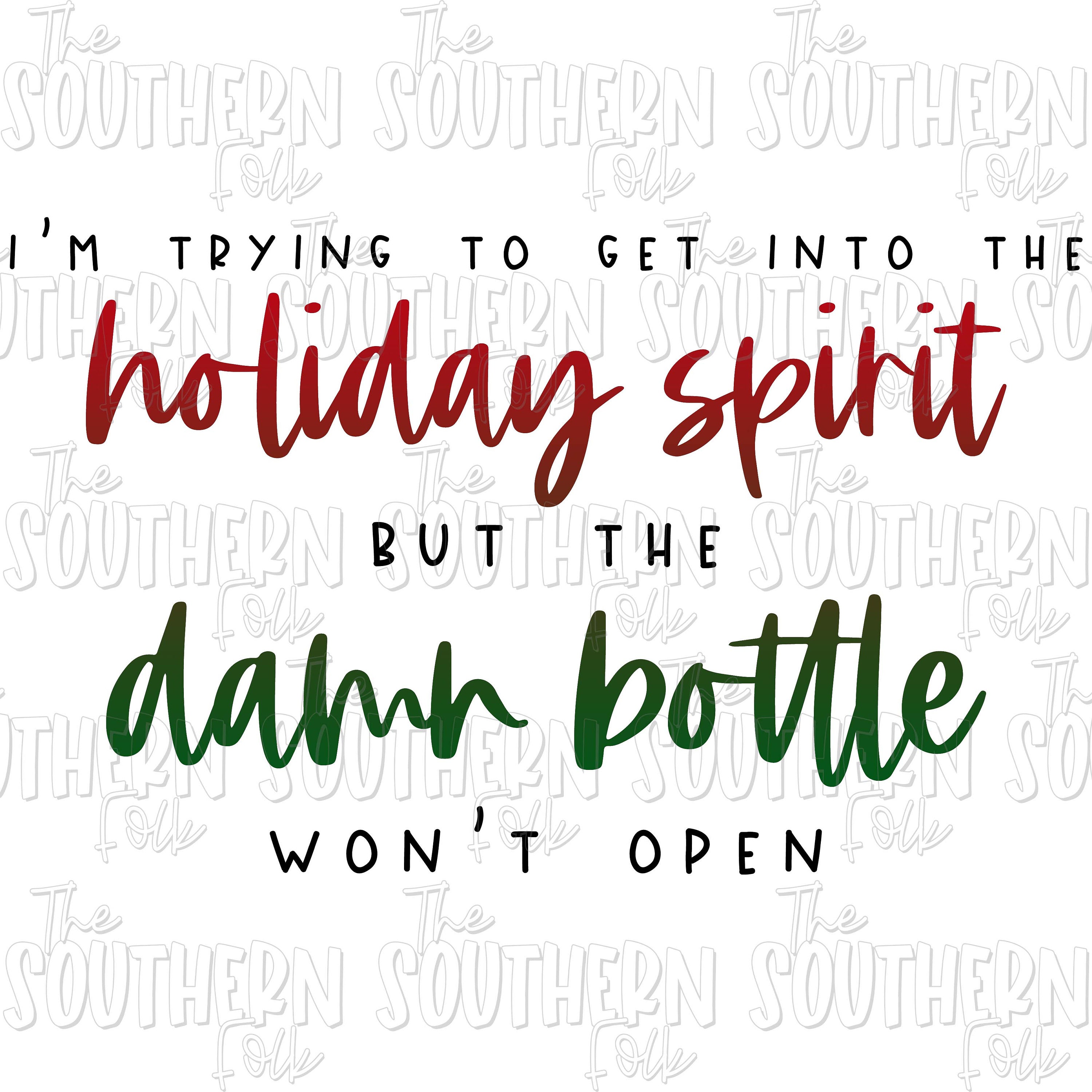 Holiday Spirit PNG File Digital Download Sublimation Designs | Etsy