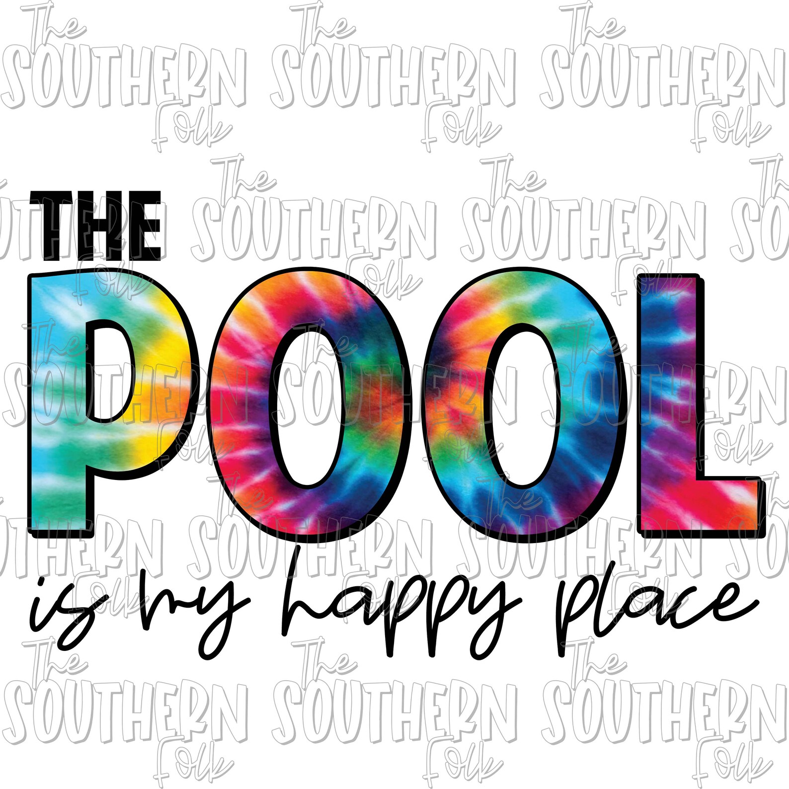 The Pool is My Happy Place PNG File, Sublimation Design, Digital ...