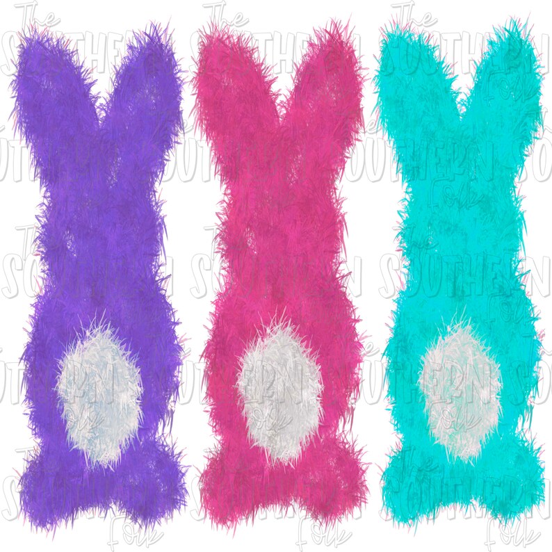 Easter Bunny Trio PNG File Sublimation Design Digital | Etsy