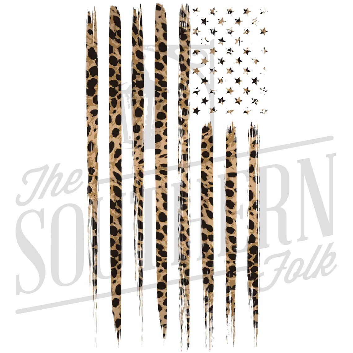 Cheetah Distressed Flag PNG File Sublimation Design Digital - Etsy