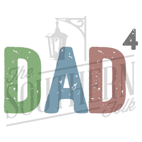 Dad of 4 PNG File Sublimation Design Download Digital | Etsy