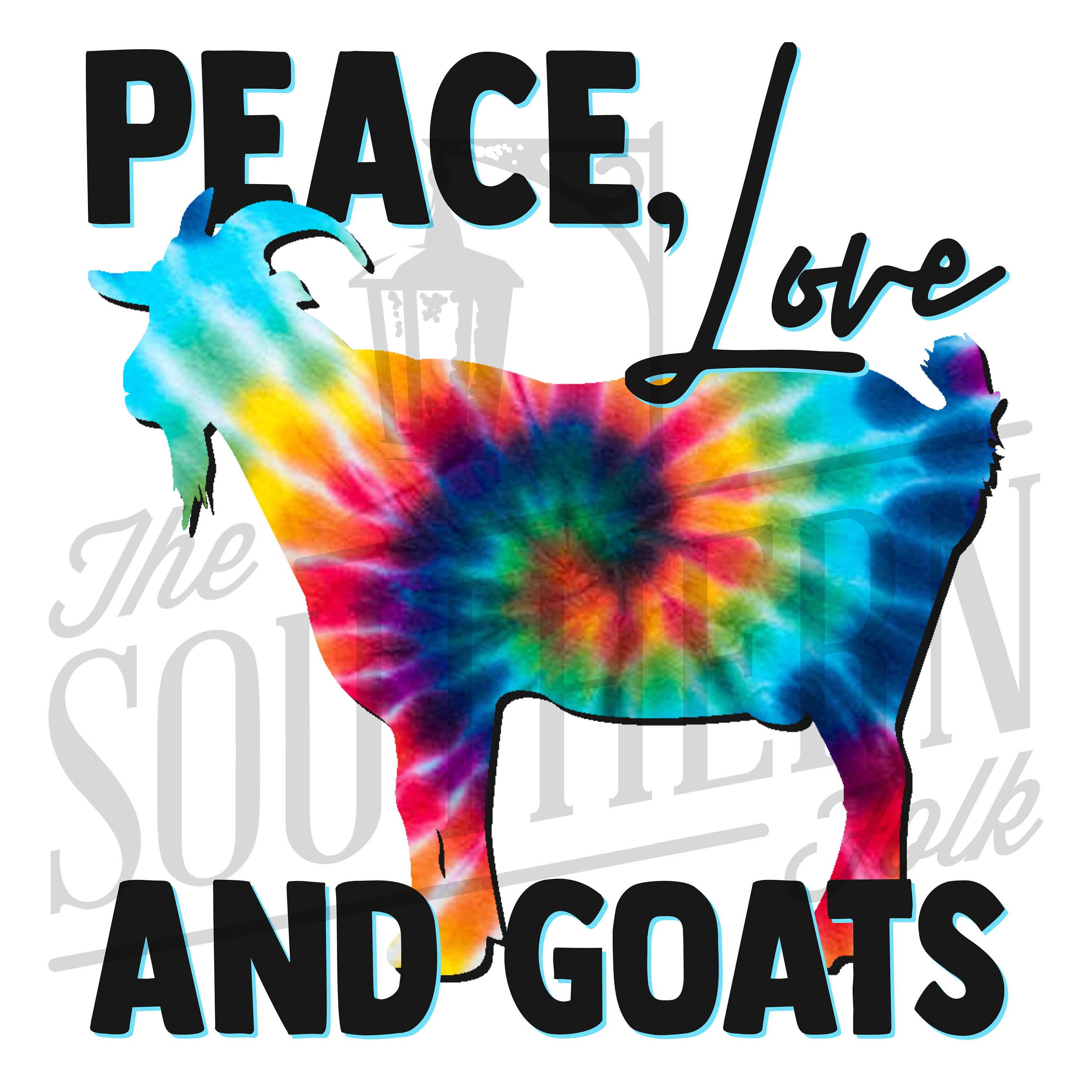 Peace Love and Goats PNG File Sublimation Design Digital | Etsy
