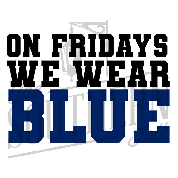 On Fridays We Wear Blue PNG File Sublimation Designs | Etsy
