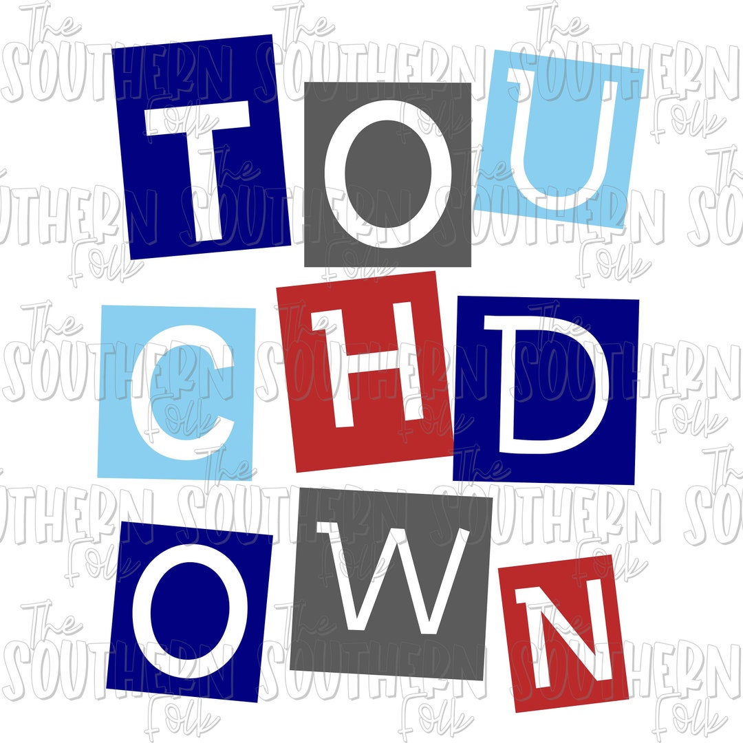 Touchdown Navy Blue PNG File, Sublimation Designs Downloads, Digital ...