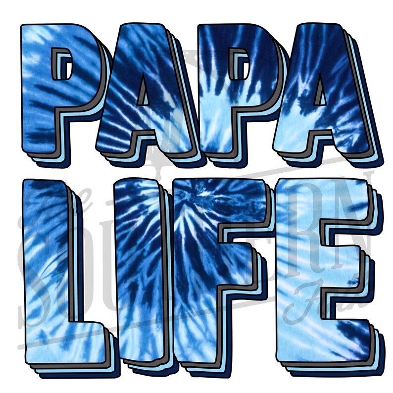 Tie Dye Papa Life PNG File, Sublimation Design, Digital Download ...