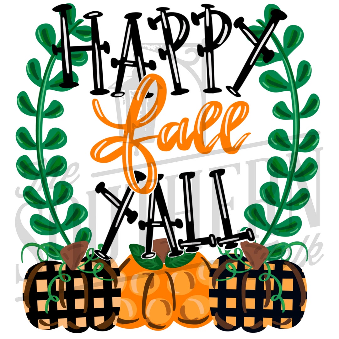 Happy Fall Sublimation Design, PNG File, Digital Download, Sublimation ...