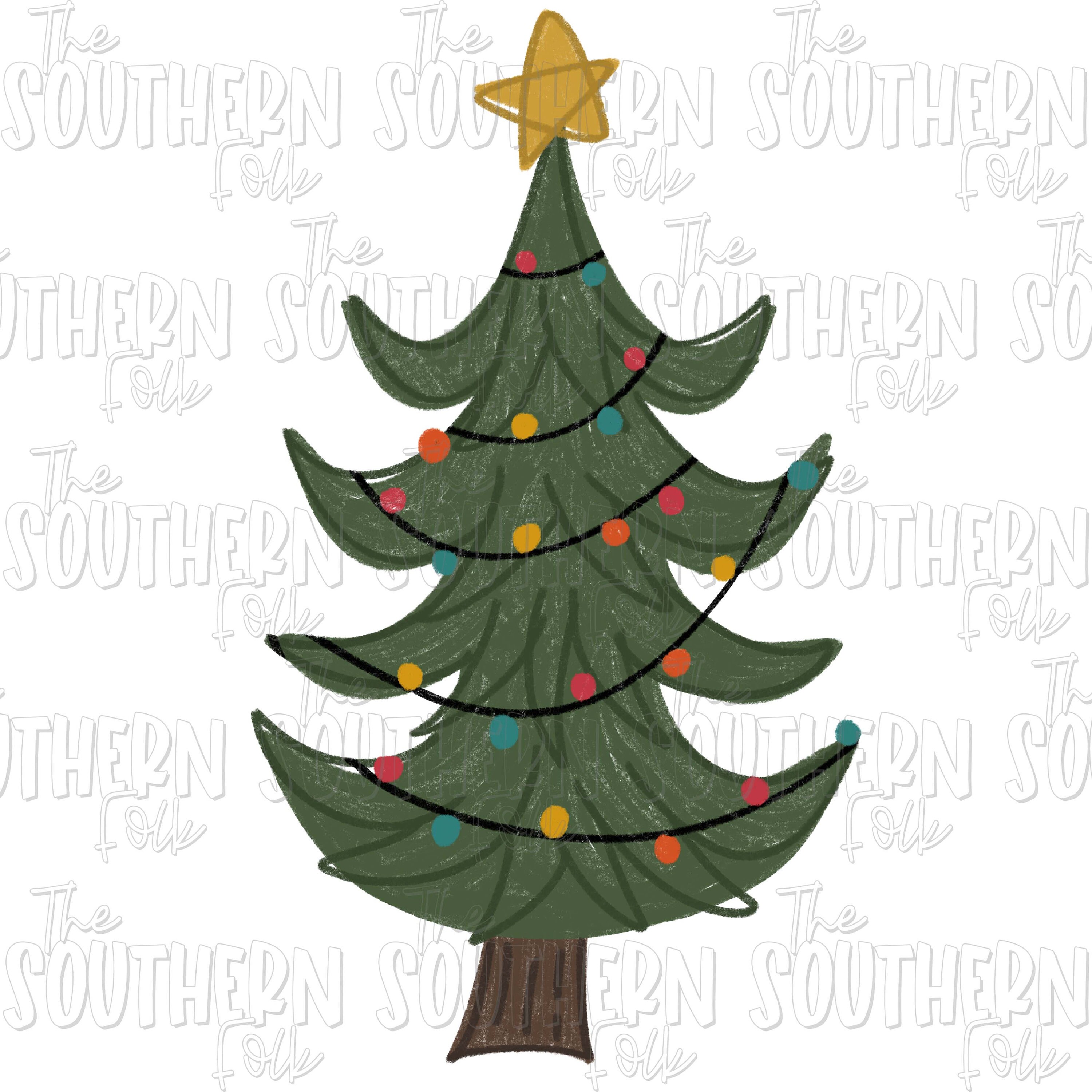 Christmas Tree Sublimation Design PNG File Digital Download | Etsy