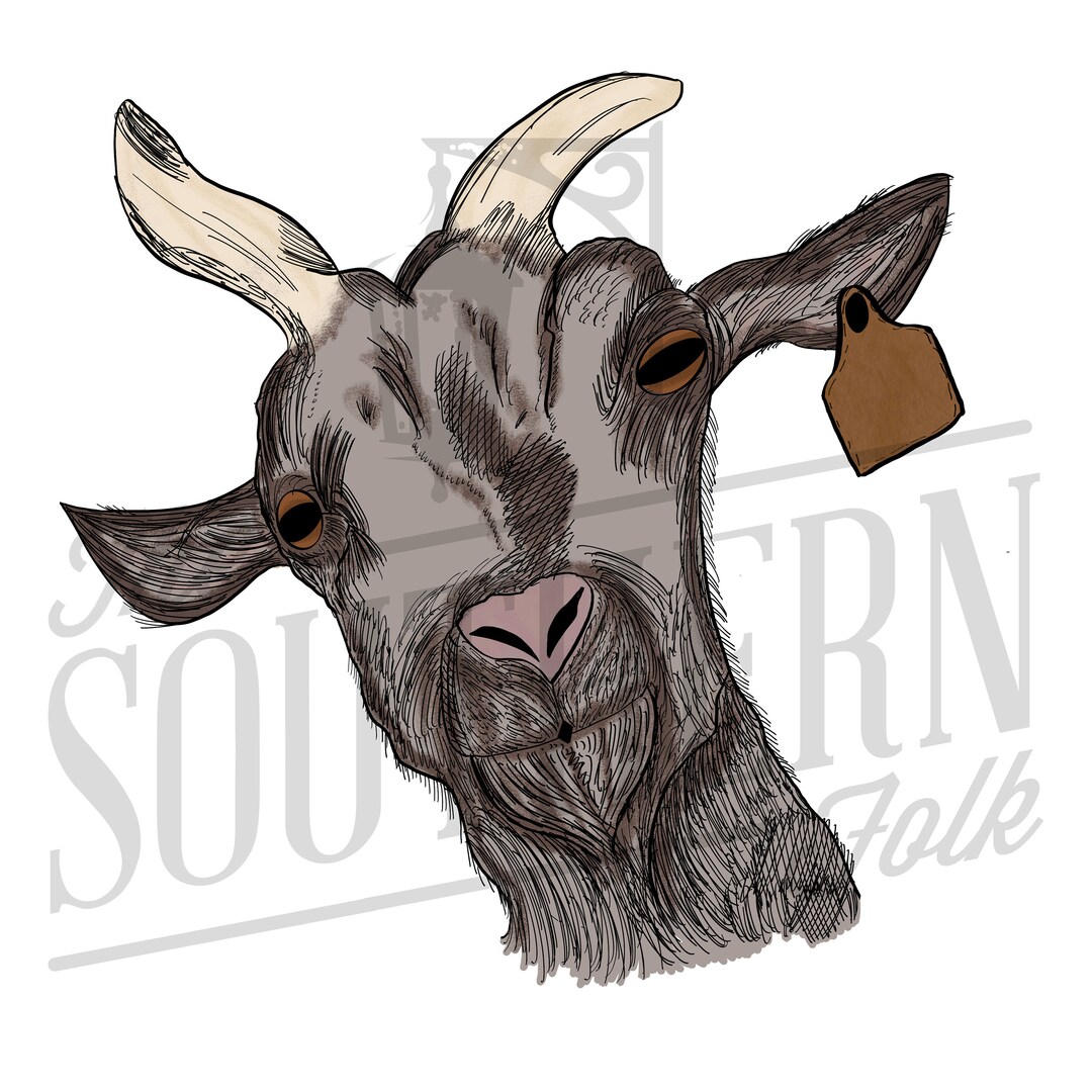 Hand Drawn Goat PNG File, Sublimation Design Download, Digital Download ...