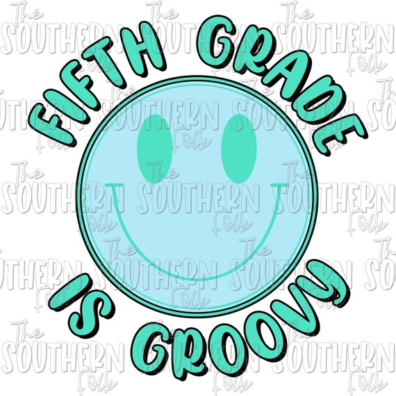 Retro Fifth Grade is Groovy PNG File Sublimation Designs - Etsy