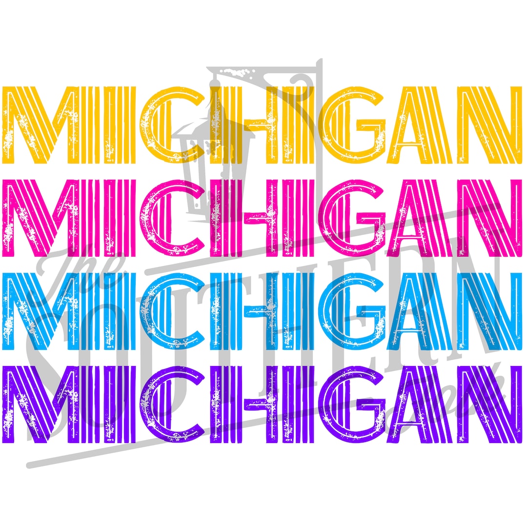 Retro Michigan PNG File, Sublimation Design Download, Digital Download ...