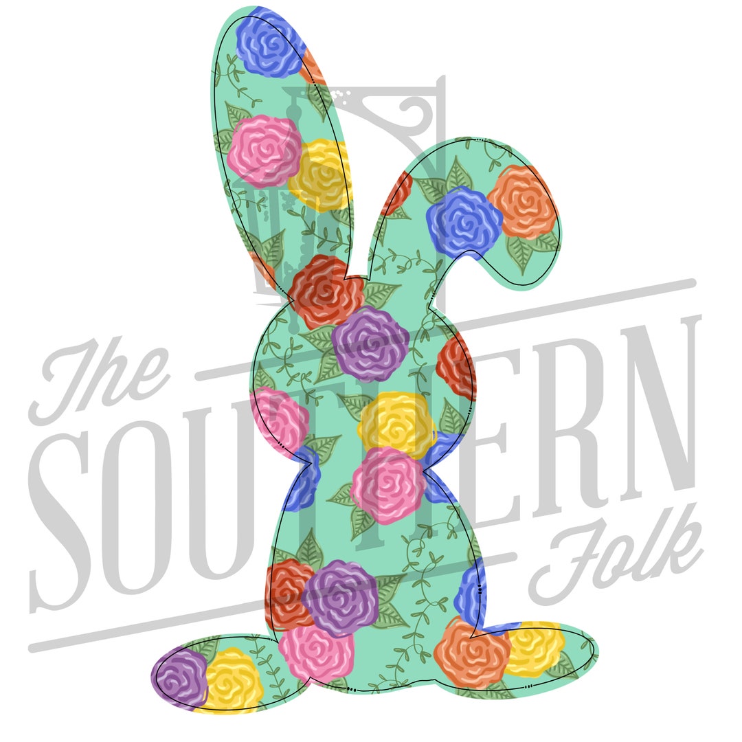 Floral Bunny PNG File, Sublimation Designs, Digital Download - Etsy