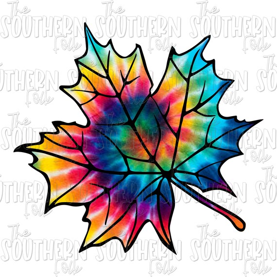 Tie Dye Leaf Design PNG File Digital Download Sublimation - Etsy