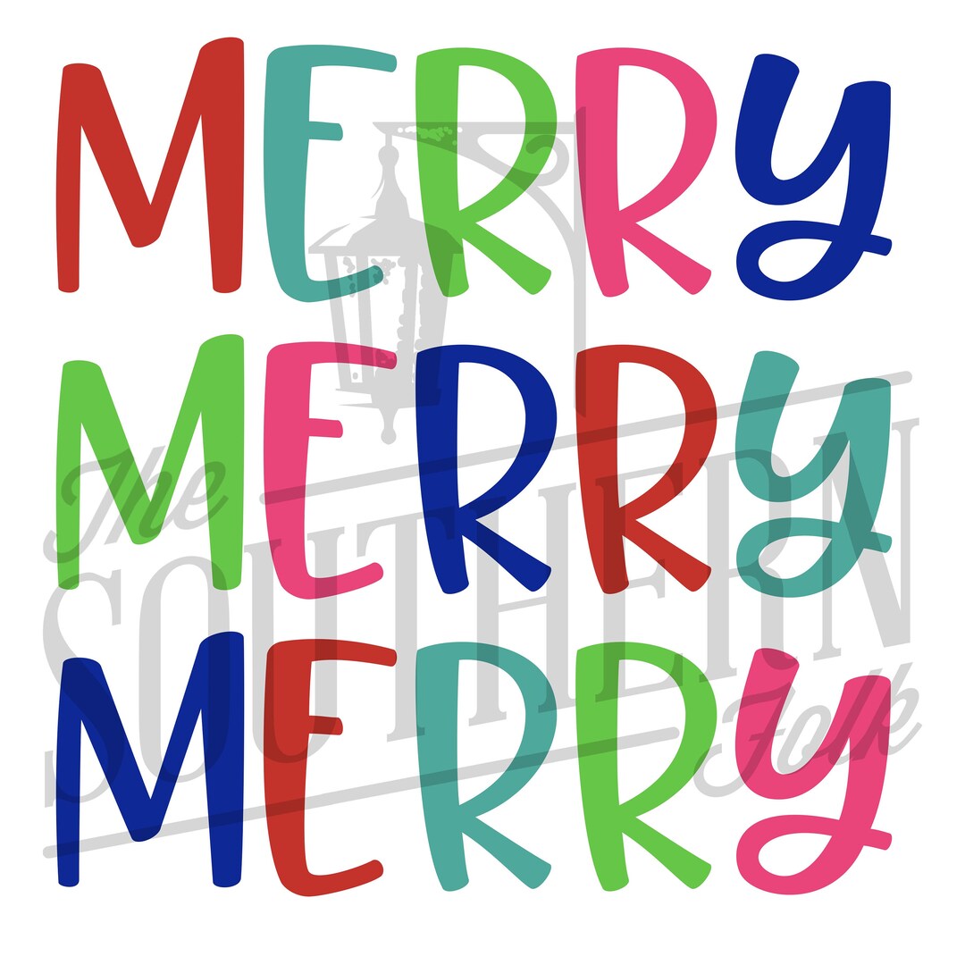 Colorful Merry Sublimation Design, PNG File, Digital Download ...