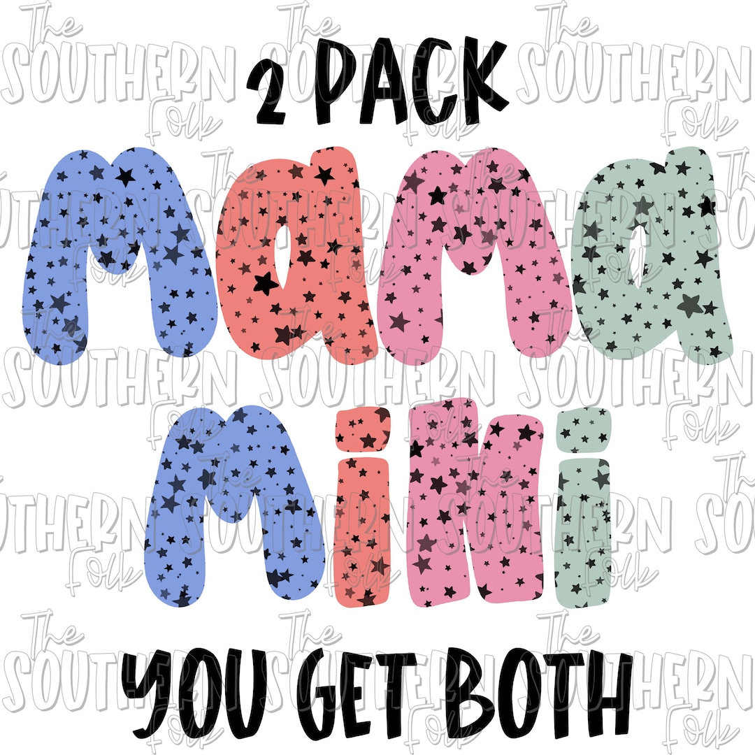 2 Pack Mama & Mini PNG File, Sublimation Design, Digital Download ...