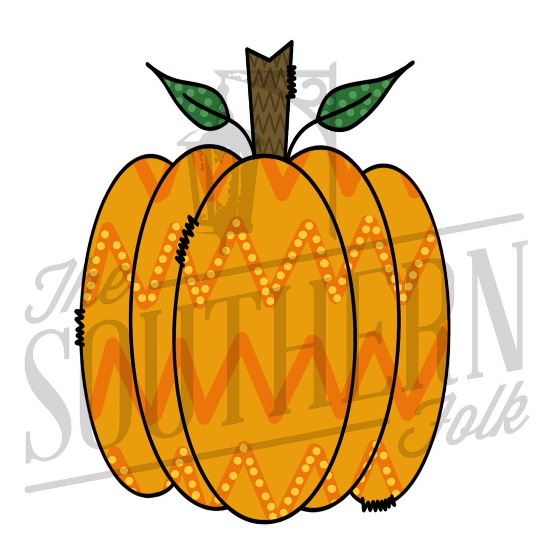 Chevron Pumpkin Sublimation Design, PNG File, Digital Download ...