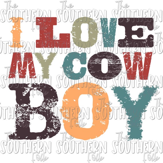 I Love My Cowboys PNG File Sublimation Designs Downloads | Etsy