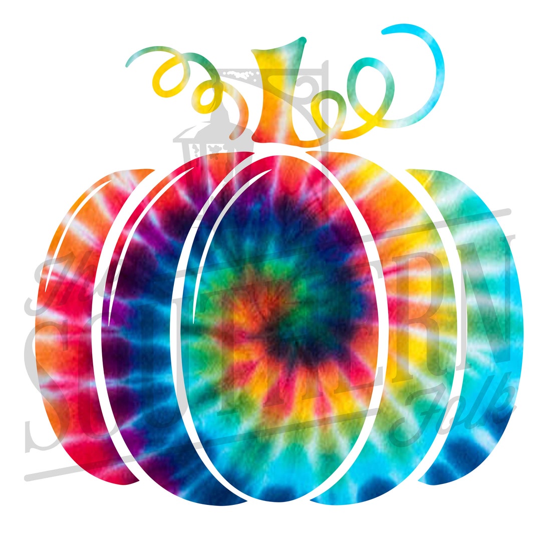 Tie Dye Pumpkin Sublimation Design, PNG File, Digital Download ...