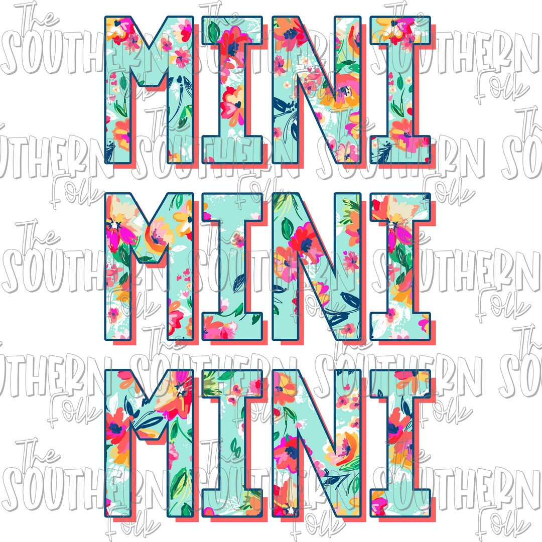 Floral Mini PNG File, Sublimation Designs Downloads, Digital Download ...
