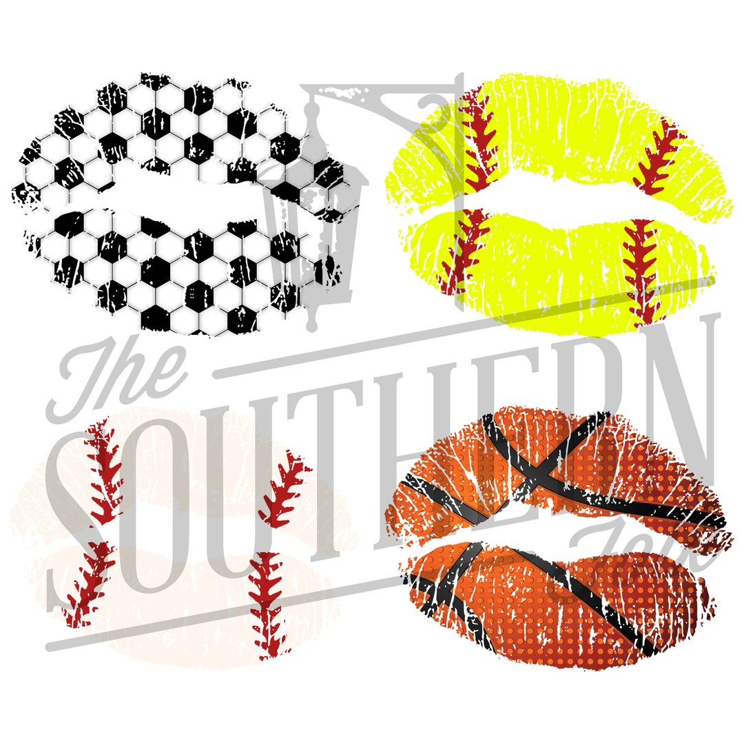 Sports Lips (pack of 4) PNG File, Sublimation Design, Digital Download ...