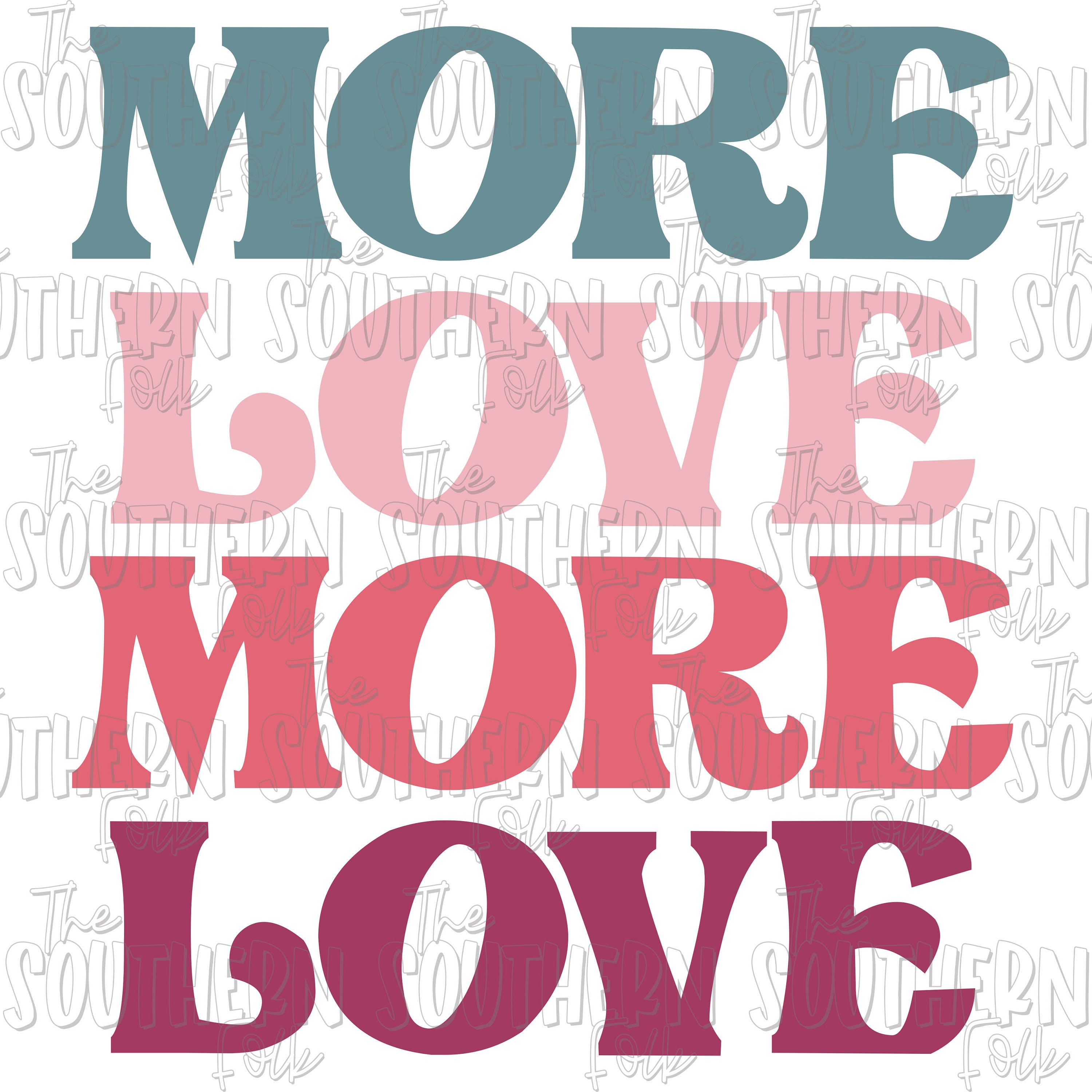 Retro More Love PNG File Sublimation Design Digital | Etsy