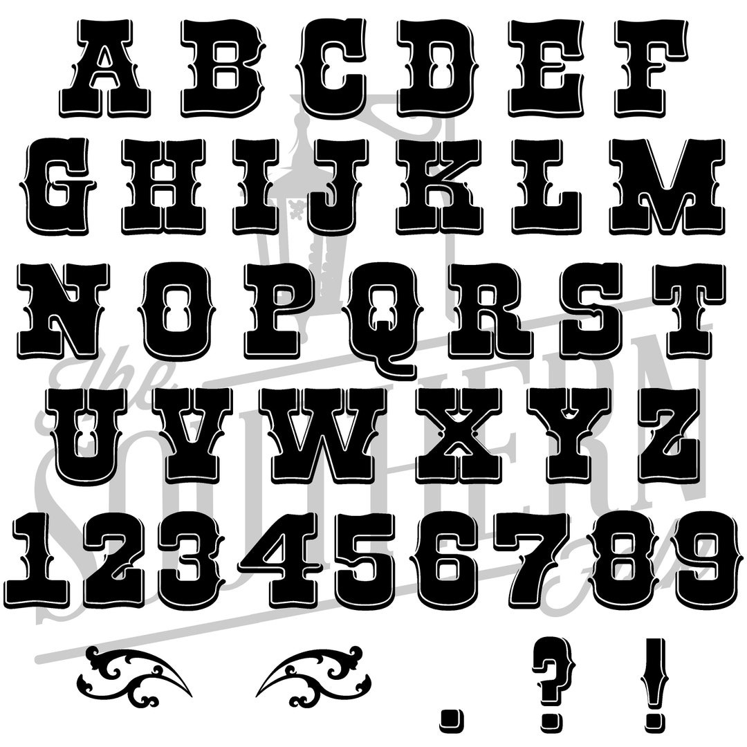 Black Alphabet 26 Letters 1-9 Numbers 5 Extras, PNG File, Sublimation ...