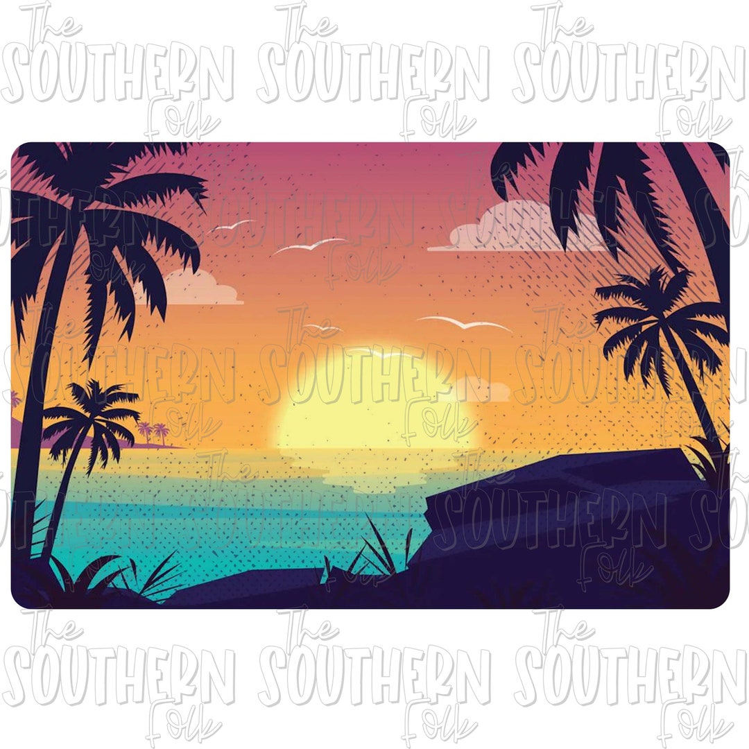 Sunset PNG File Sublimation Design Digital Download Hand - Etsy