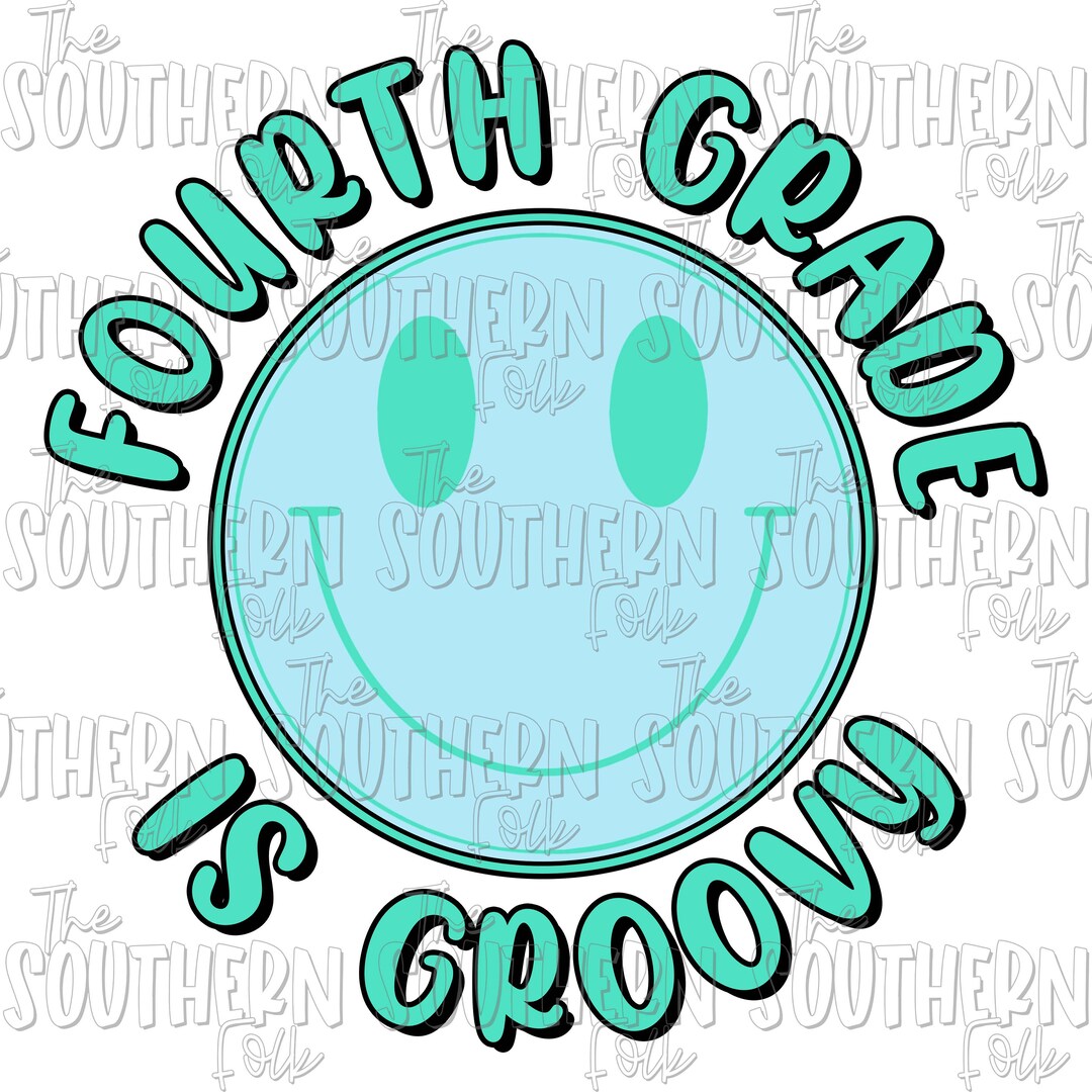 Retro Fourth Grade is Groovy PNG File, Sublimation Designs, Digital ...