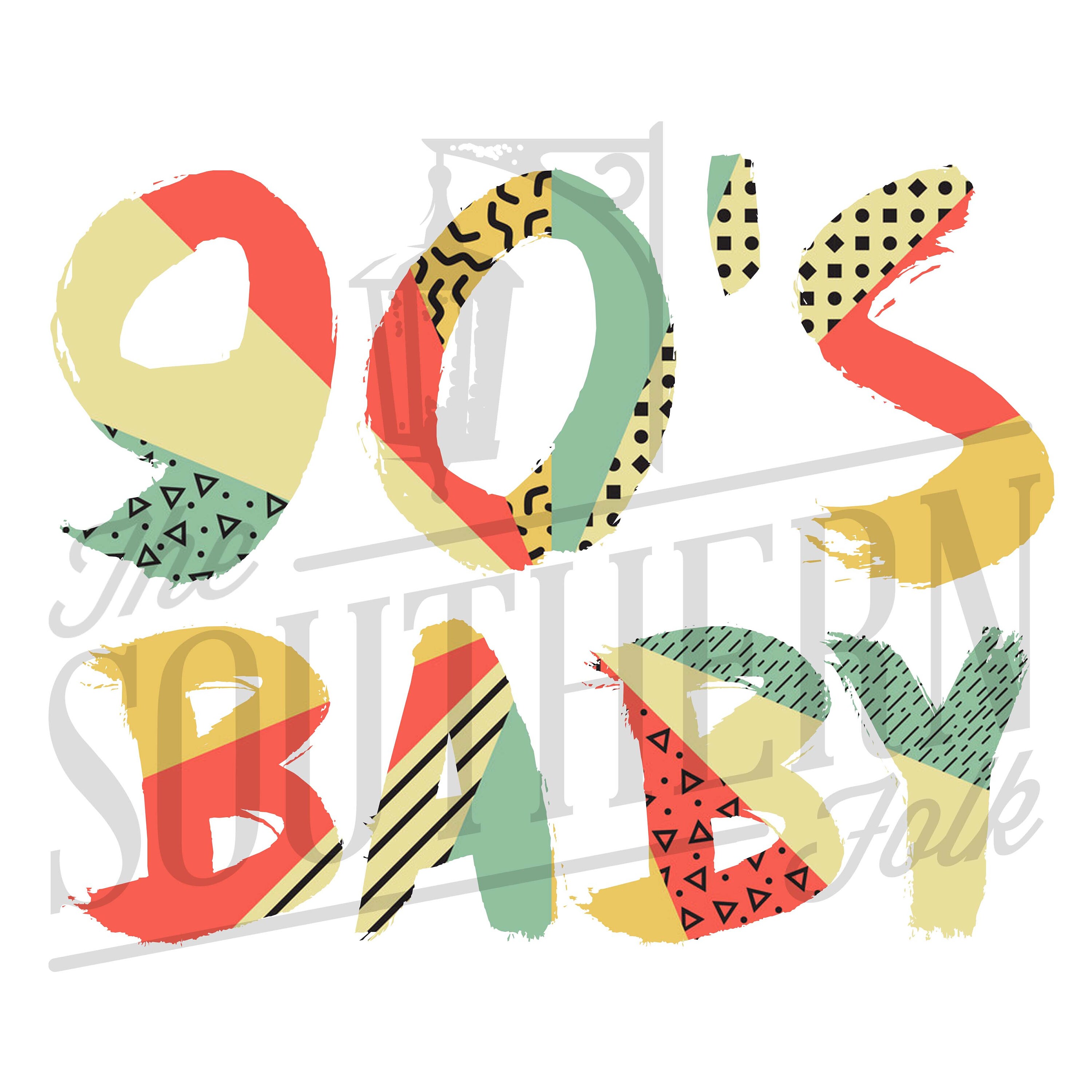 Scrapbooking Embellishments 90s Baby Retro,Png,Jpeg Mockups,Sublimation ...