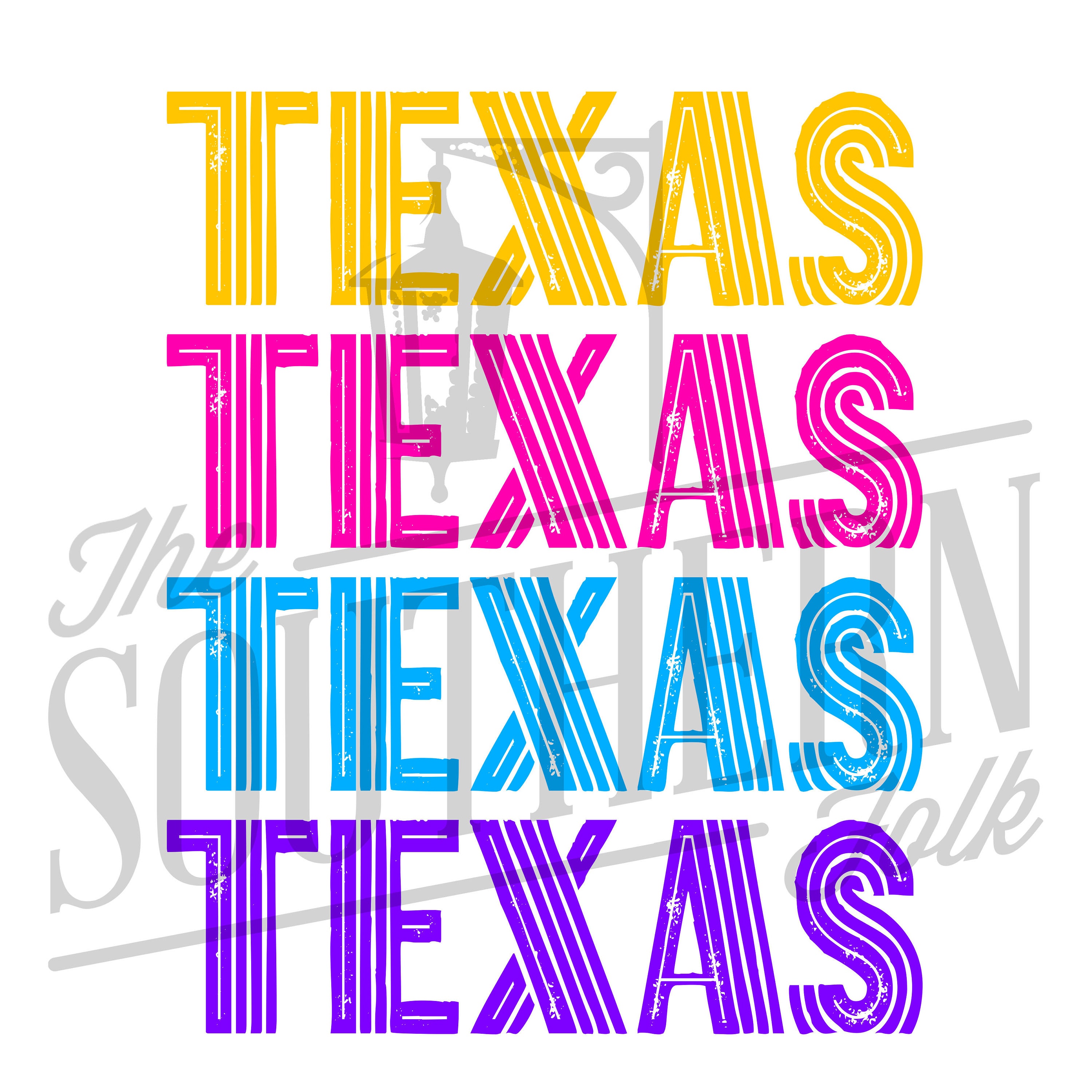 Retro Texas PNG File Sublimation Design Download Digital | Etsy