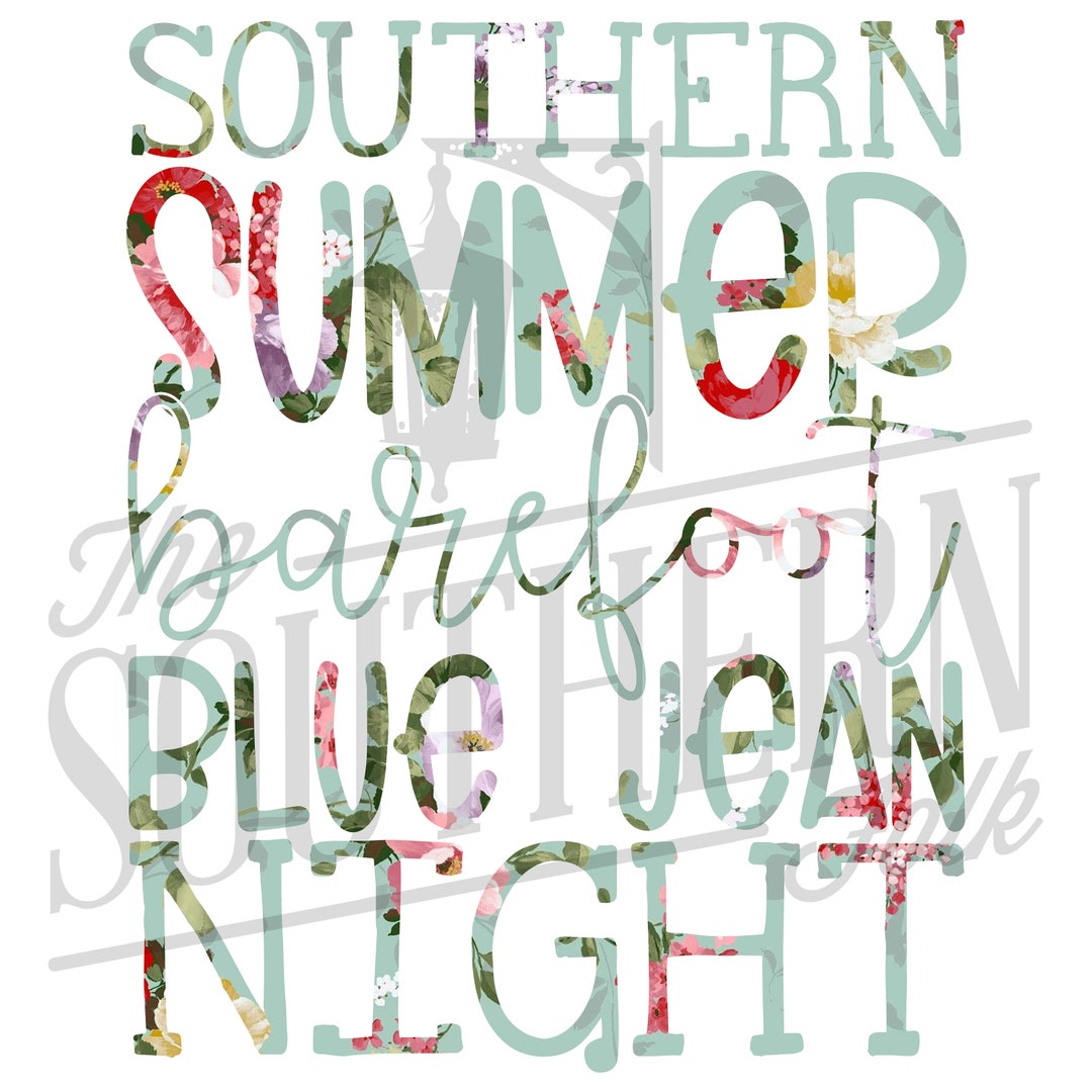 Southern Summers Floral PNG File, Sublimation Designs Downloads ...