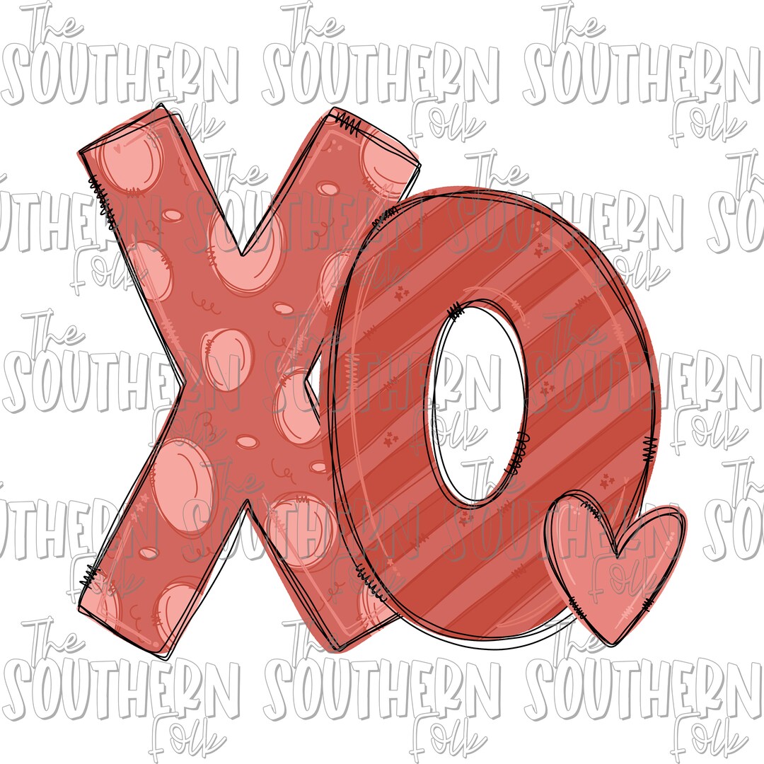 Hand Drawn XO Doodle PNG File, Sublimation Design, Digital Download ...