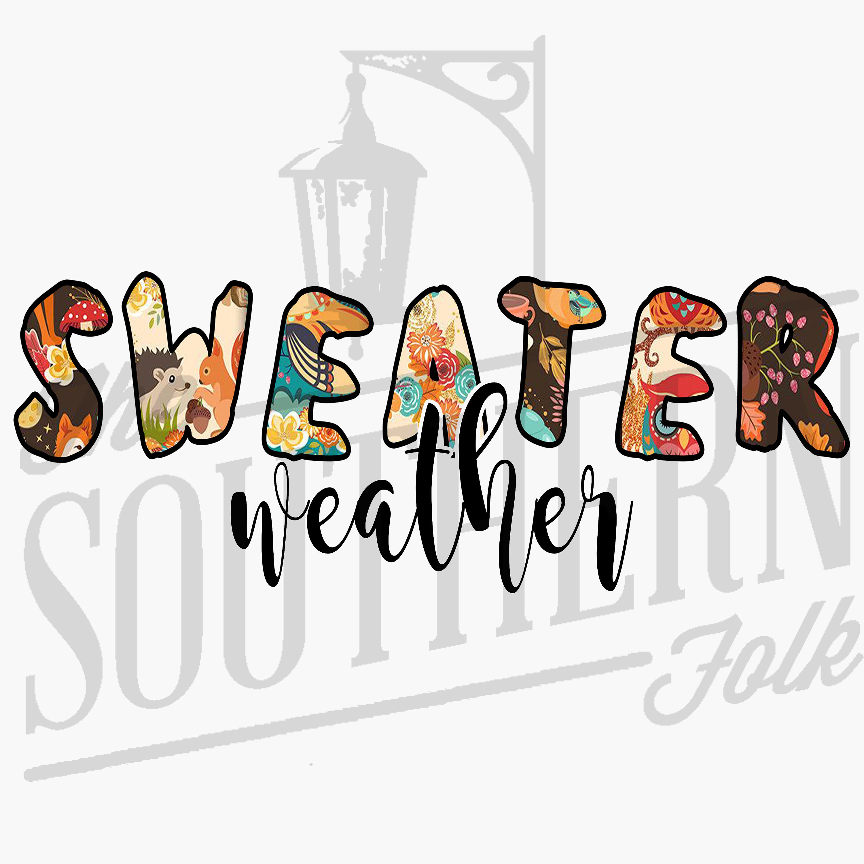 Sweater Weather Design PNG File, Sublimation Digital Download, Digital ...