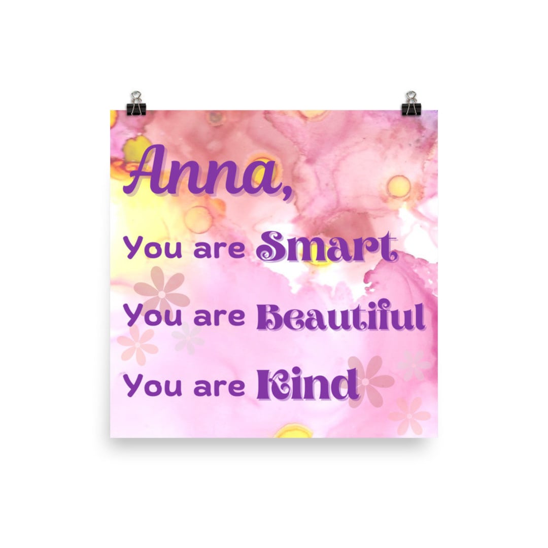 Beautiful Custom Name Affirmation Poster Room Decor - Etsy