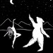 Star Dance Fine Art Print of Woman Dancing Joyfully With Bear Under the ...