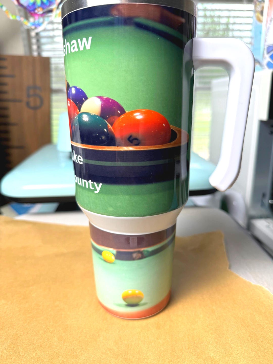 Custom 40oz Tumbler| Pool Table| Billiards| Perfect Gift for Your Pool ...
