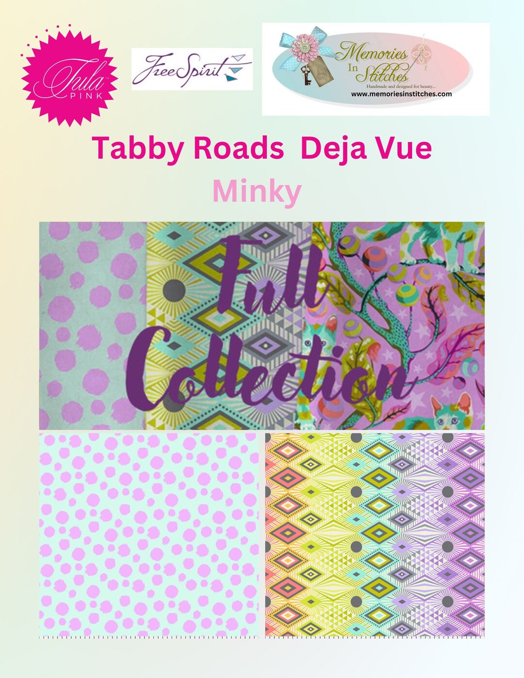 Tula Pink Tabby Road MINKY 108 Inch Wide, PREORDER, Colorful Kitty Cat ...