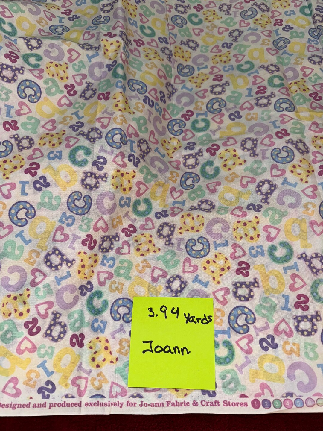 ABC and 123's Alphabet and Numbers Cotton Fabric Joann Fabrics - Etsy