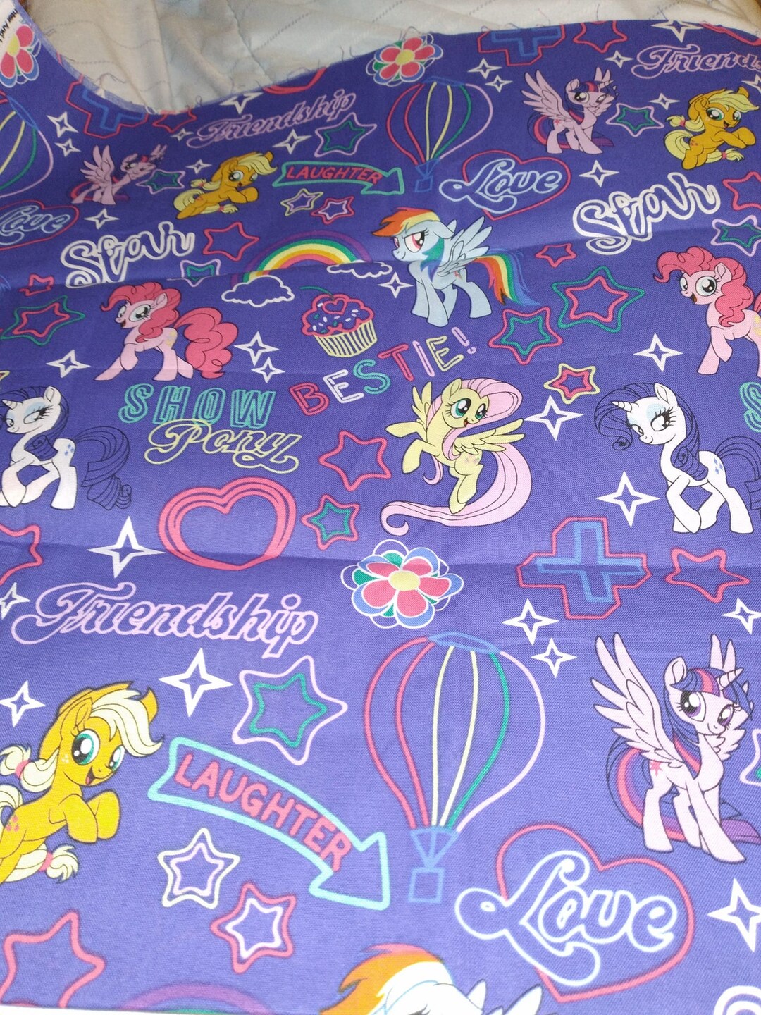 My Little Pony Fabric 100% Cotton Rainbow Dash MLP Pinkie Pie - Etsy
