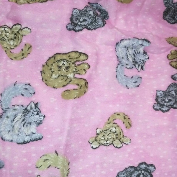 Cat Flannel Fabric - Etsy