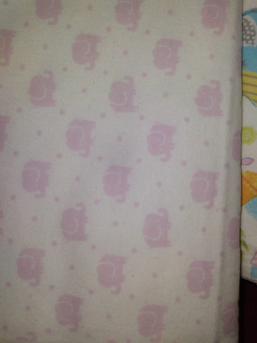 Pink Elephant Flannel Fabric - Etsy