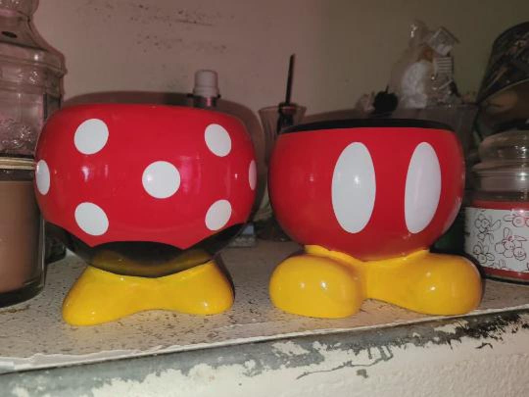 Disney Mickey Mouse and Minnie Mouse Planter Pots Set of 2 - Etsy